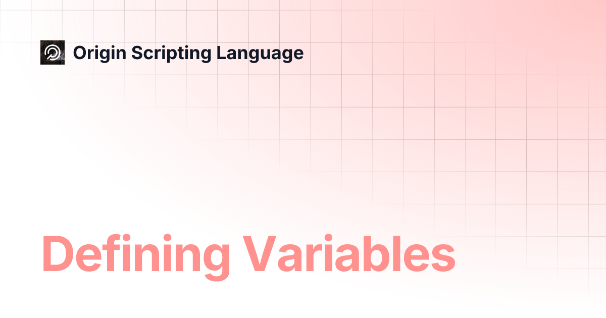 Defining Variables | Origin Scripting Language Defining Variables | Origin Scripting Language